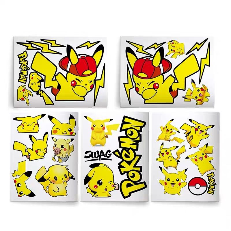 [34 pcs] per set Pikachu Sticker Cute Sticker for Car Motor Phone ...