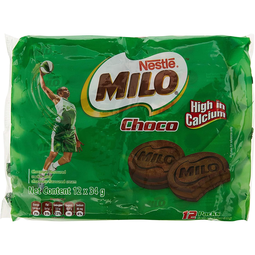 MILO Biscuit Sandwich 12 x 34g | Shopee Malaysia