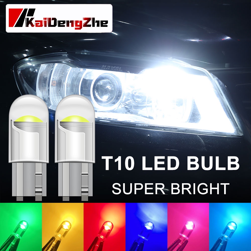 1PCS T10 LED W5W LED WY5W 168 501 2825 COB LED Car License Plate Light ...