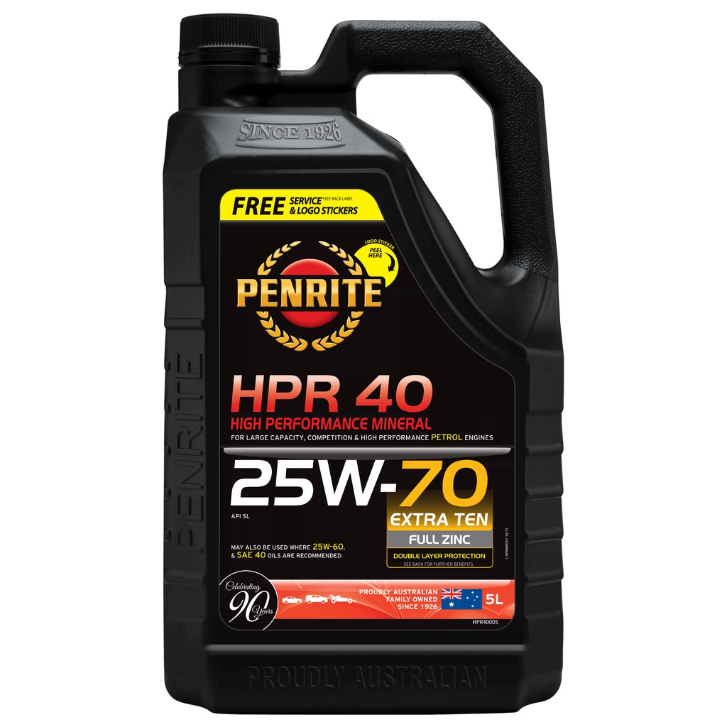 Penrite HPR High Performance Mineral 40 25W-70 (5L) | Shopee Malaysia