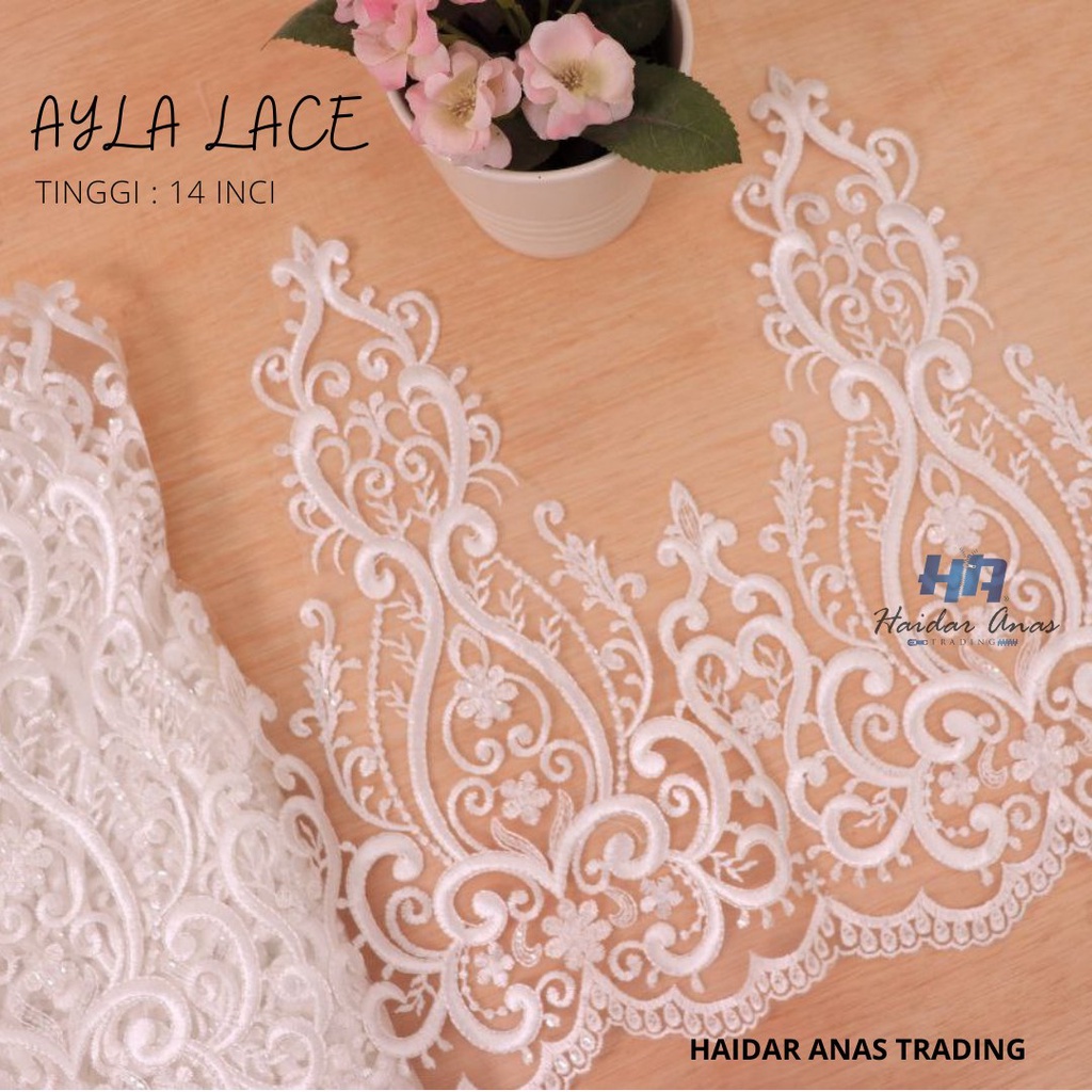 🔥 0.5M | AYLA EXCLUSIVE BORDER LACE BAJU RENDA KAIN AKSESORI PAKAIAN ...