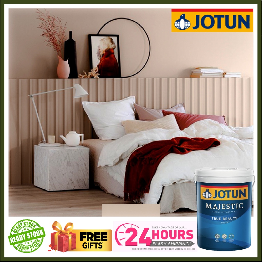 JOTUN 5L 2029 JEWEL WHITE Majestic True Beauty Sheen /Cat Dalam Kilat ...