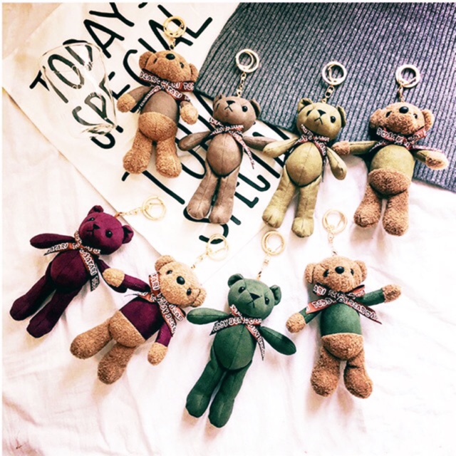 CASA Cute Korean Teddy Bear Keychains | Shopee Malaysia