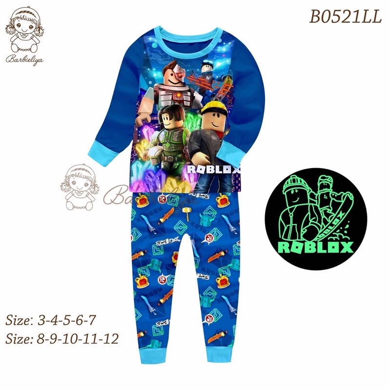 CLEARANCE Barbieliya B0521LL Roblox Boy Pyjamas (3/4y) | Shopee Malaysia