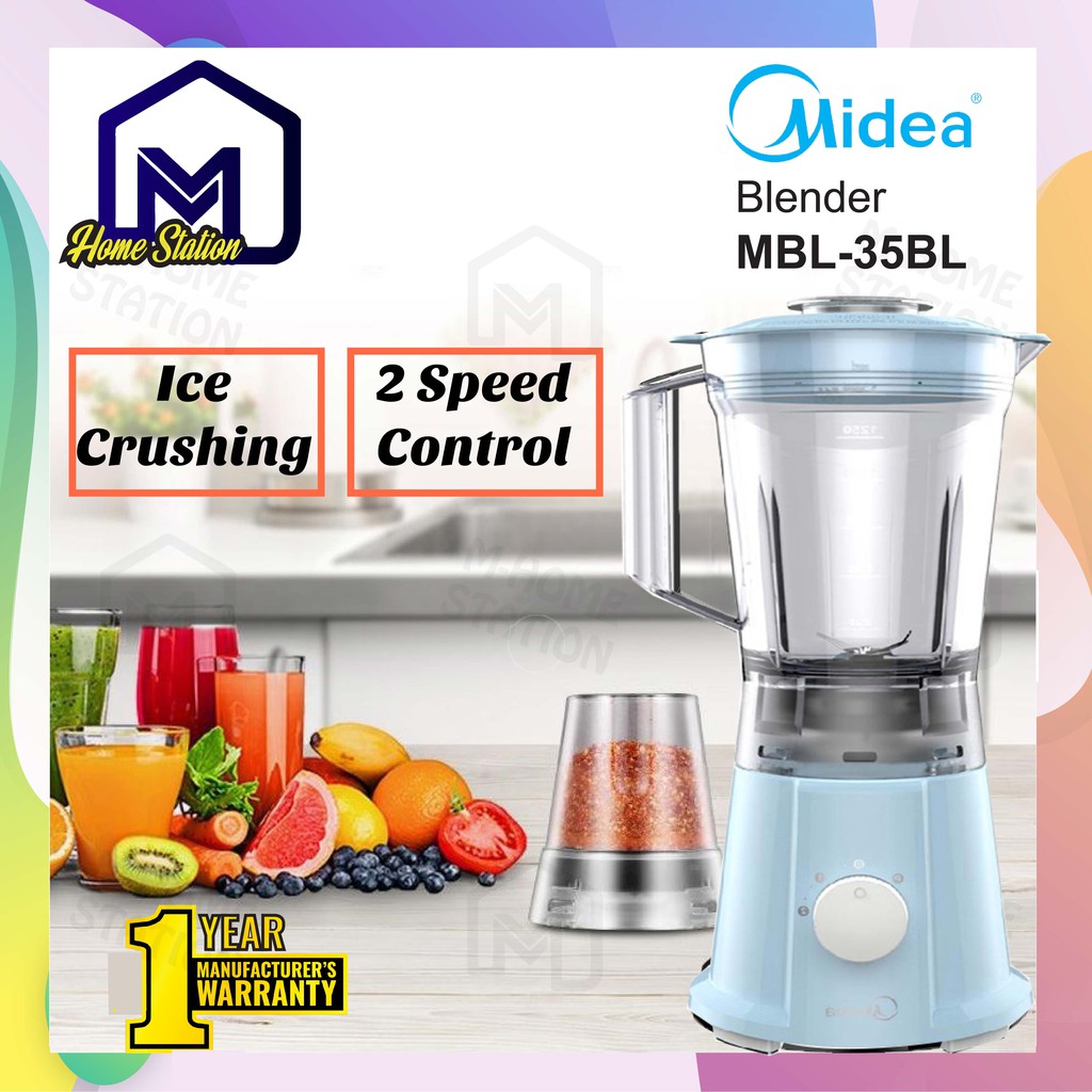 Midea Blender (Ice Crushing) with Dry Mill MBL-35BK (Black) / New Color ...
