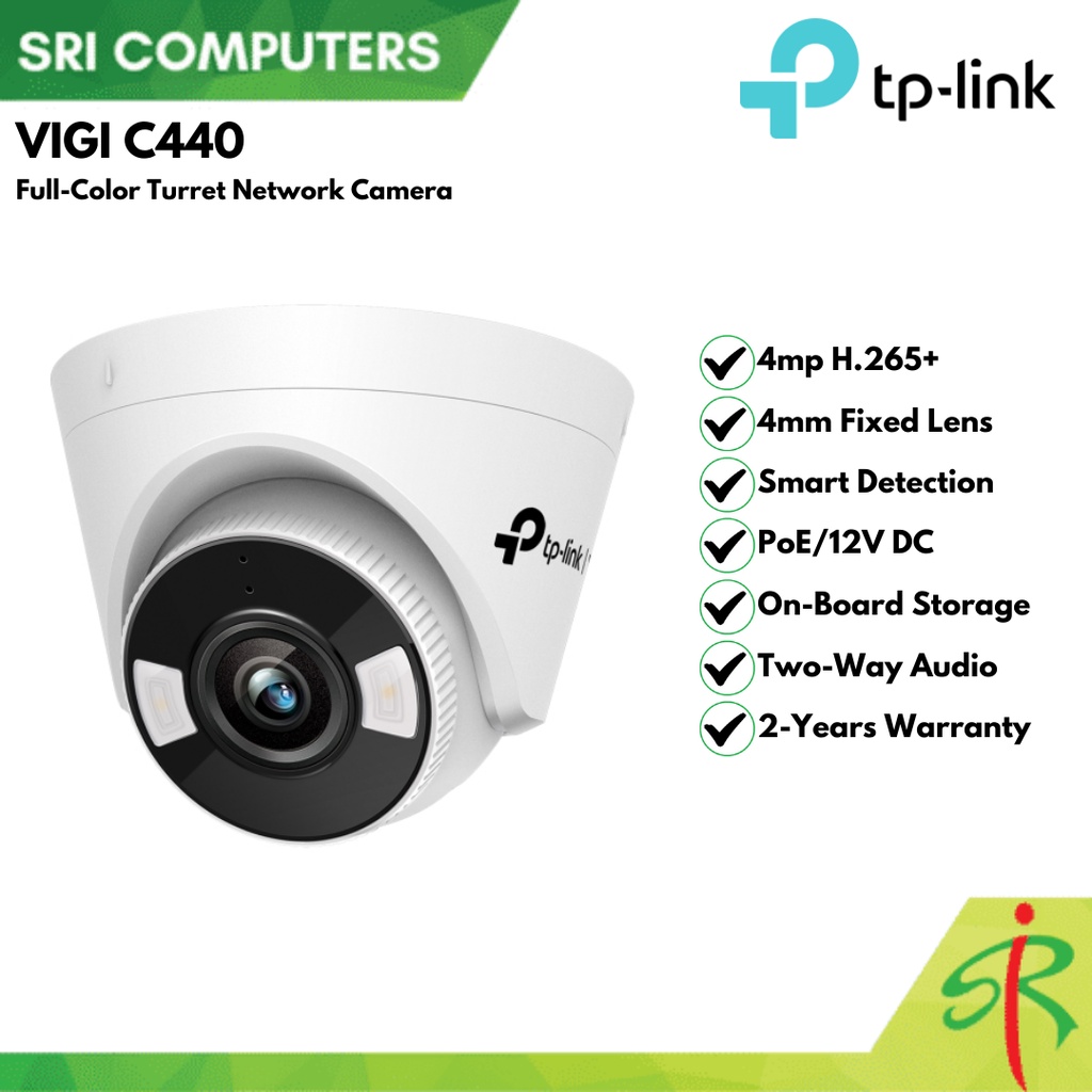 TP-LINK VIGI C440 4MP Full-Color Turret Network Camera [2 Years Warranty] | Shopee Malaysia