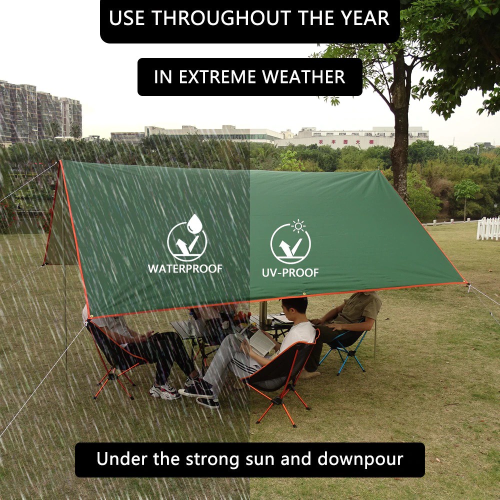 READY STOCK🔥Flysheet Waterproof Groundsheet Tent Shelter Floor Sheet ...