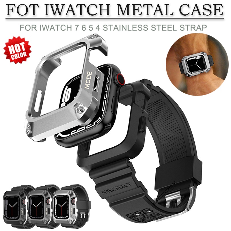 Luxury metal bezel for iwatch mod kit modification case band 745mm 44mm ...