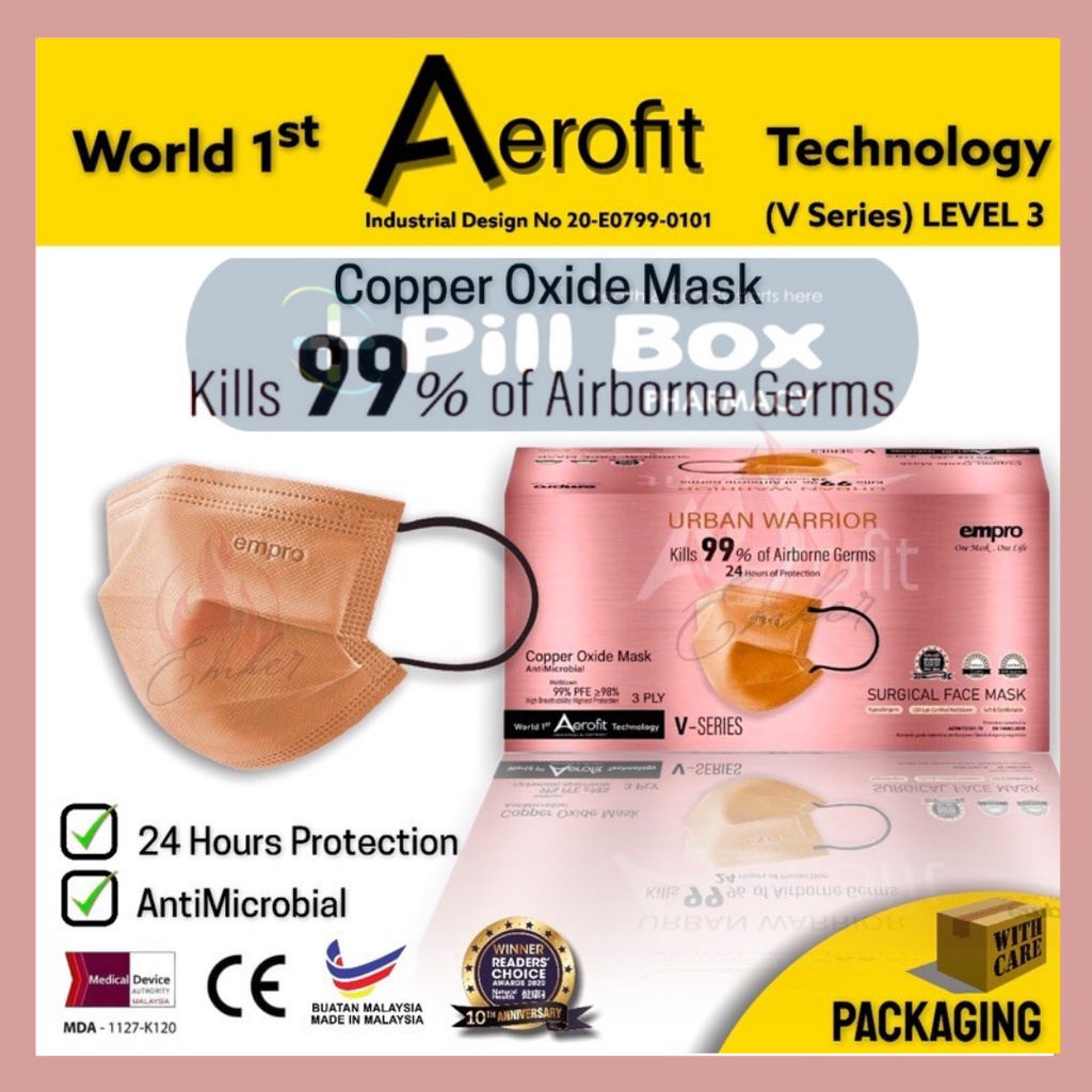 EMPRO COPPER OXIDE MASK [ Anti-Microbial ] V SERIES - KILL 99% OF ...