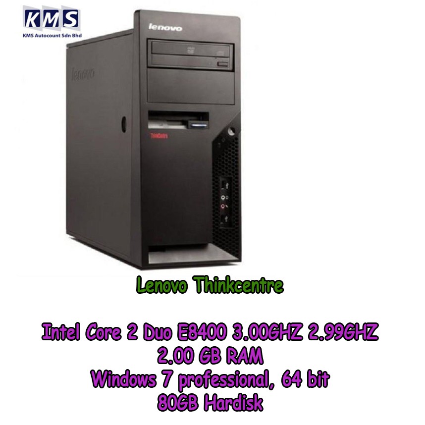 Secondhand Lenovo ThinkCentre TOWER Desktop CPU / Intel Core 2 Duo / 2 ...
