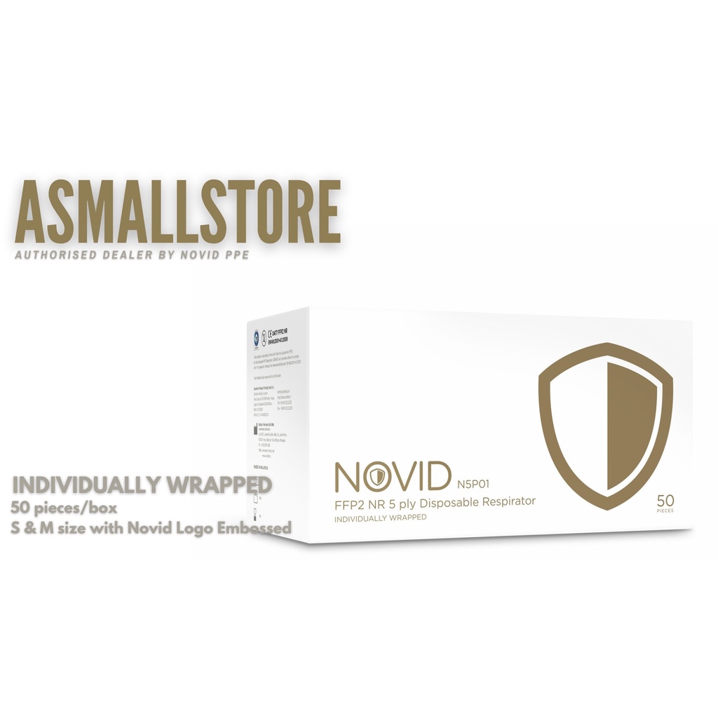 NOVID N95 5-Ply Disposable Respirator [Individually Packed: 50pcs/box ...
