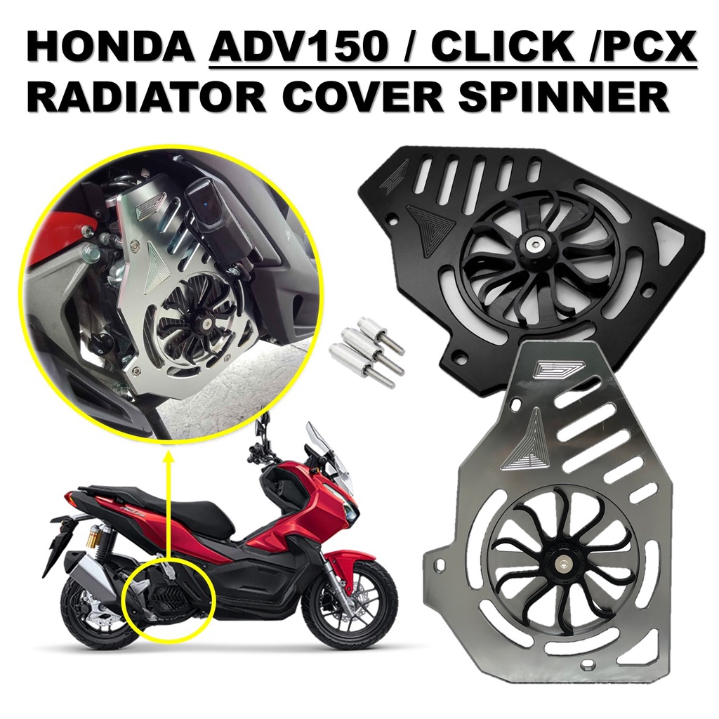 YUKOWINA SPINNER RADIATOR COVER HONFA PCX125-150 CLICK125-150 HONDA ...