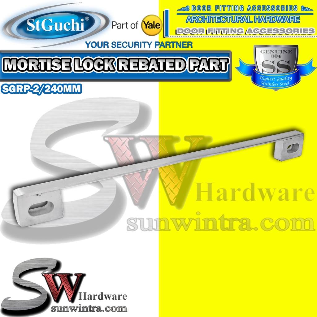 ST GUCHI SOLID STAINLESS STEEL SUS304 MORTISE LOCK REBATED PART SGRP-2 ...