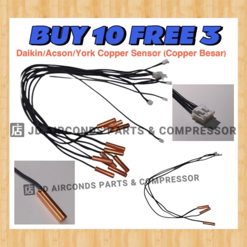 York/Daikin/Acson Air Conditioner Copper Sensor (Copper Besar) | Shopee ...