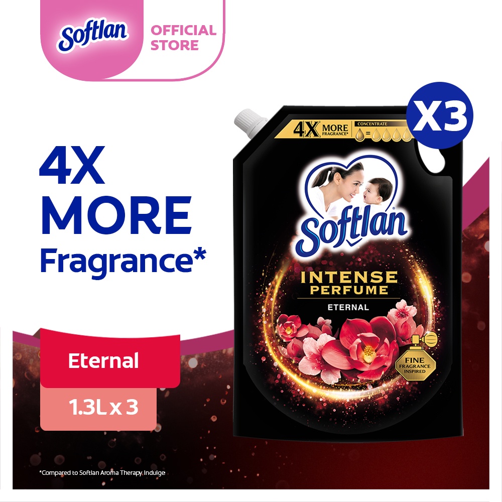 Softlan Intense Perfume 1.3L Eternal Refill [Bundle of 3] | Shopee Malaysia