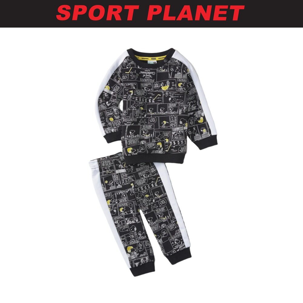 Puma Baby X Peanuts Crew Jogger Set Shirt Baju Budak (589368-01) Sport ...