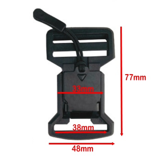 Black Fidlock V-BUCKLE 20mm 25mm 38mm + Pull Tab Magnetic Plug Buckle ...