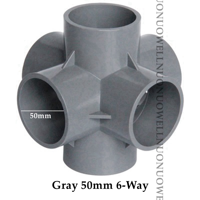 2pcs Inner Dia. 50mm PVC Connectors Water Pipe Connector Stereoscopic ...