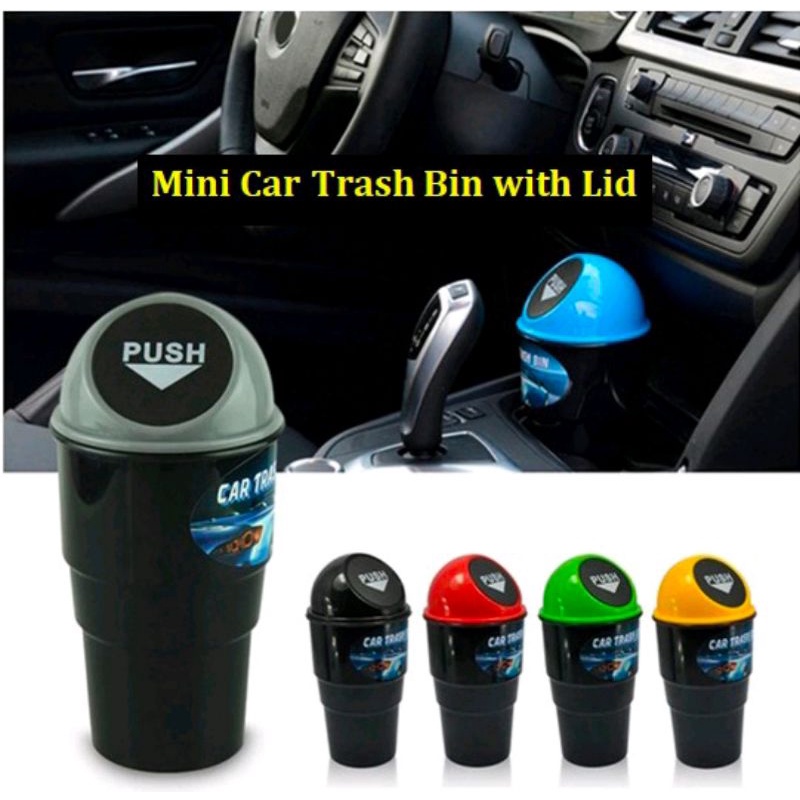 Car Dustbin Box Trash Bin Rubbish Box Mini Hanging Cup Holder ...