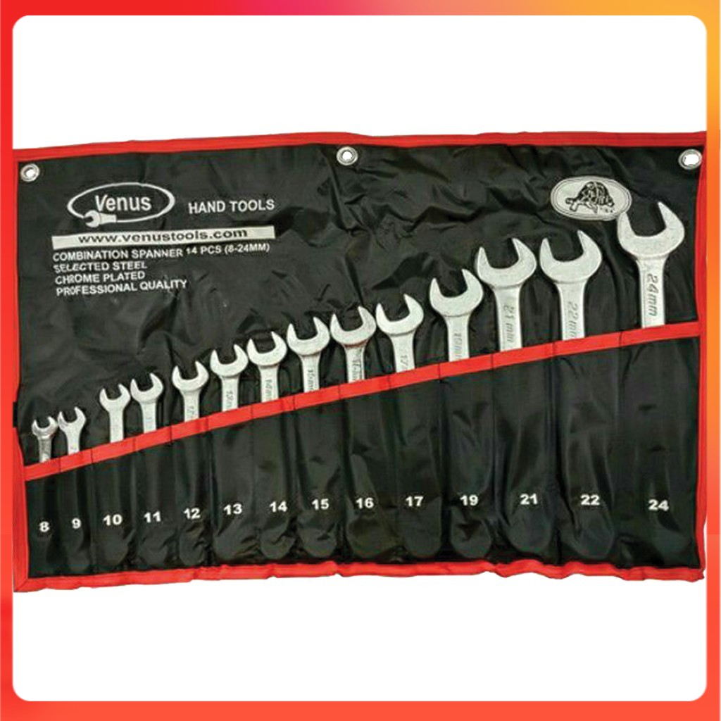 Readystock Venus Spanner Spanar Set Wrench Tools Car Repair 8-24mm 14 ...