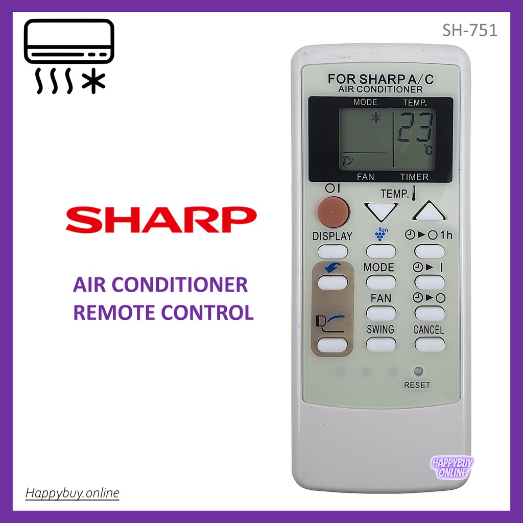 Sharp Air Cond Remote Control Replacement Ion Aircond Replacement ...