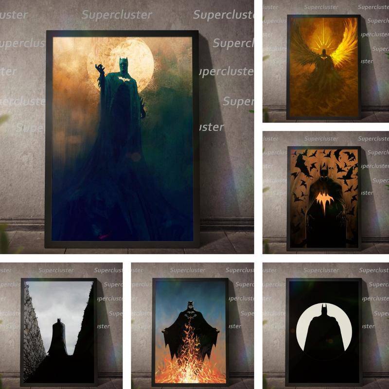 DC Canvas God of Batman Painting Poster Wall Print Pictures Home ...