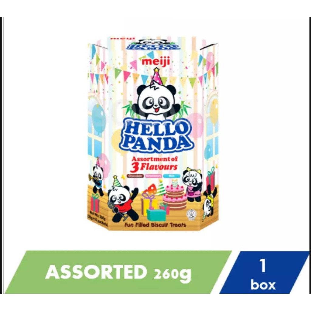 Meiji Hello Panda Biscuits with Cream Fillings , Japan Biscuits, 260g ...