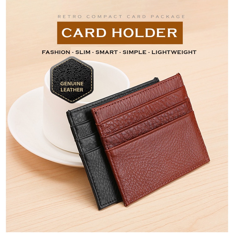 GENUINE LEATHER CARD HOLDER/CARD WALLET/MINI WALLET/PAKEJ KAD KREDIT ...