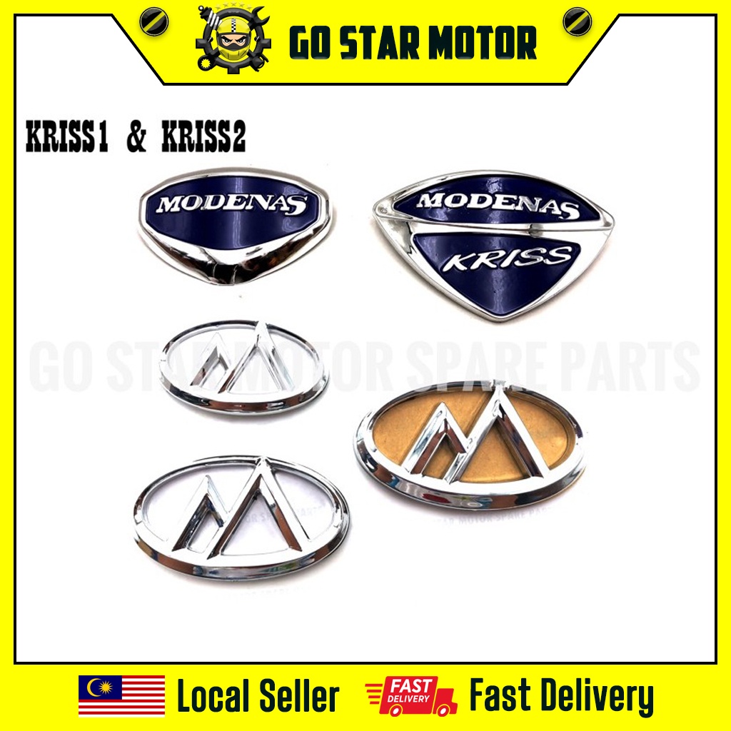 MODENAS KRISS 110 KRISS110 KRISS1 KRISS2 HORN LOGO EMBLEM LOGO STICKER ...