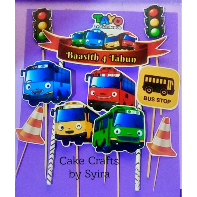 Tayo Cake Topper | Custom Name no extra charges | Shopee Malaysia