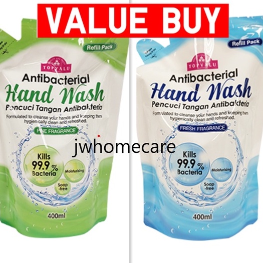 🔥🇲🇾 Stok🔥4PACKS X 400ml TOPVALU Antibacterial Hand Wash Refill Pencuci Tangan 400ml 洗手液 Pine ...