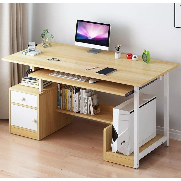 B2714 Multifunction Computer Desk Wood PC Table Study Table Working ...