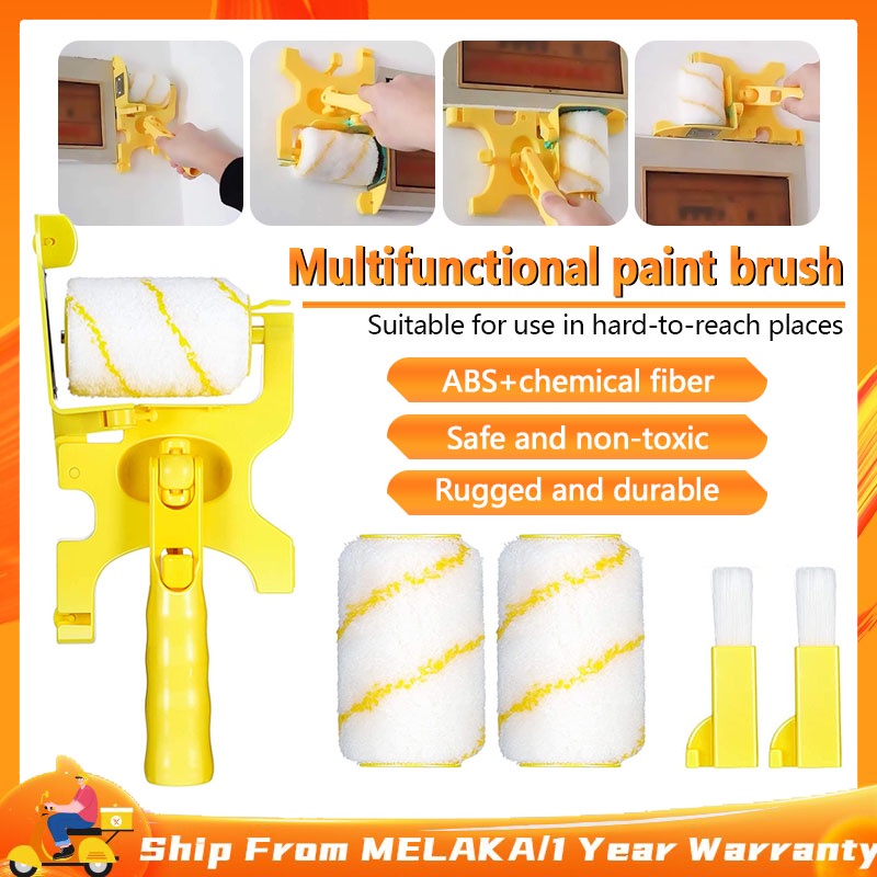 Smart Paint Roller Wall Ceiling Baseboard Painting Tool Clean-Cut Paint ...