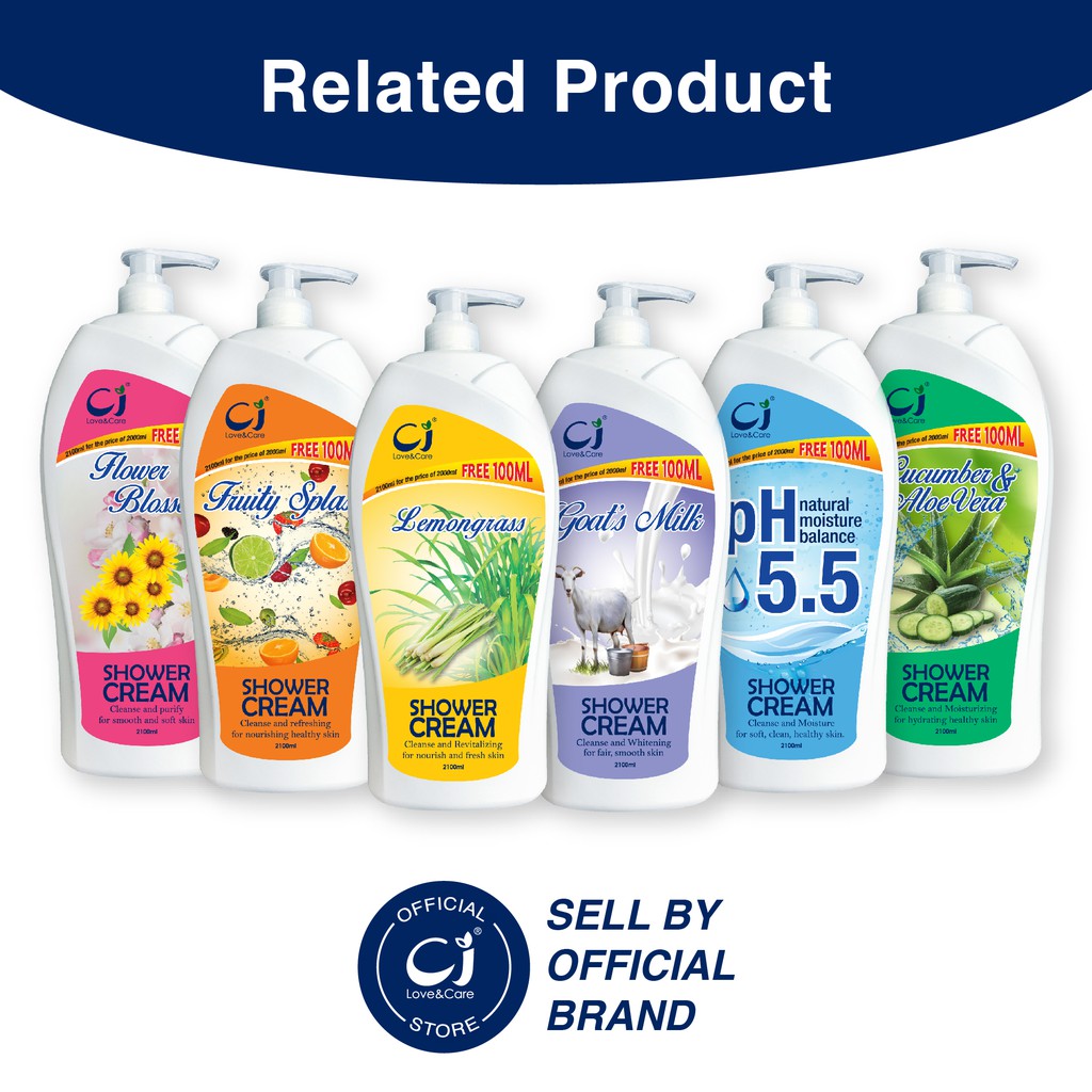CJ SHOWER CREAM (2000ML) - Lemongrass / Goat's Milk / Flower Blossom ...