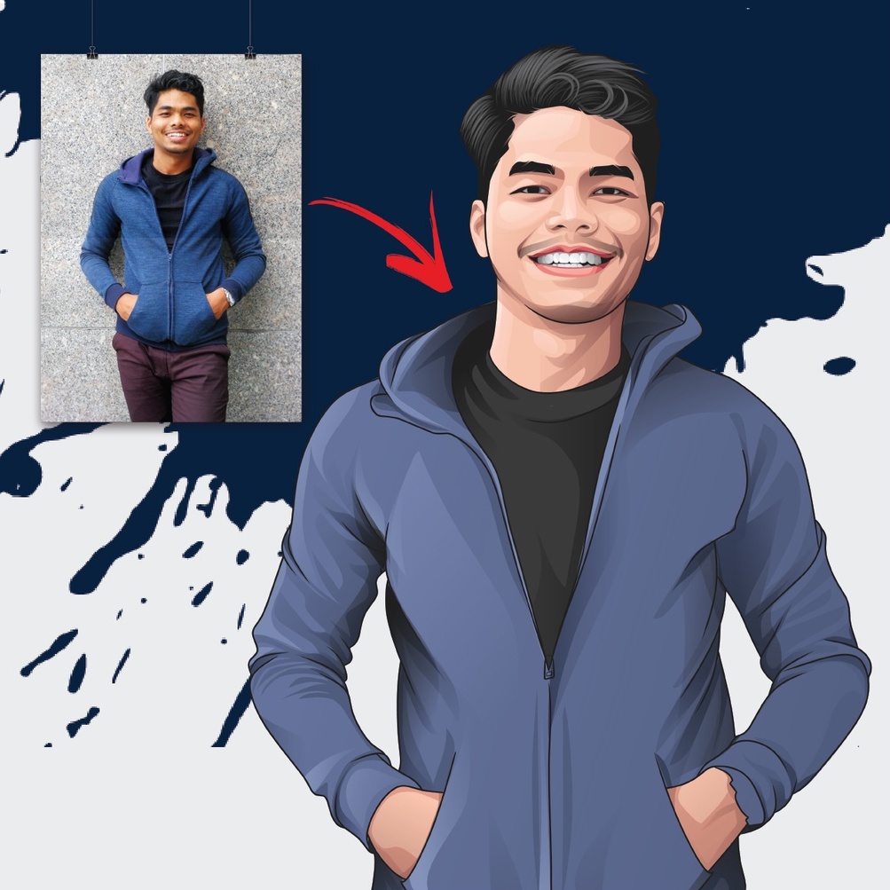 GAMBAR POTRAIT DIGITAL / Vector Art / Lukisan Kartun ( Vector Potrait ...