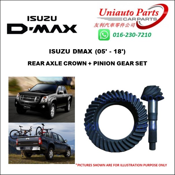 ISUZU DMAX (05' - 18') REAR AXLE CROWN + PINION GEAR SET | Shopee Malaysia