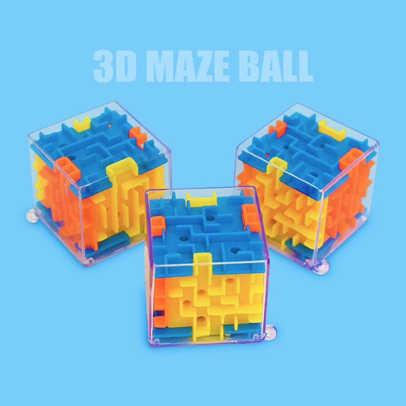 Kids Educational Toys Mini Stereo Maze Fun 3D Cube Maze Ball Creative ...