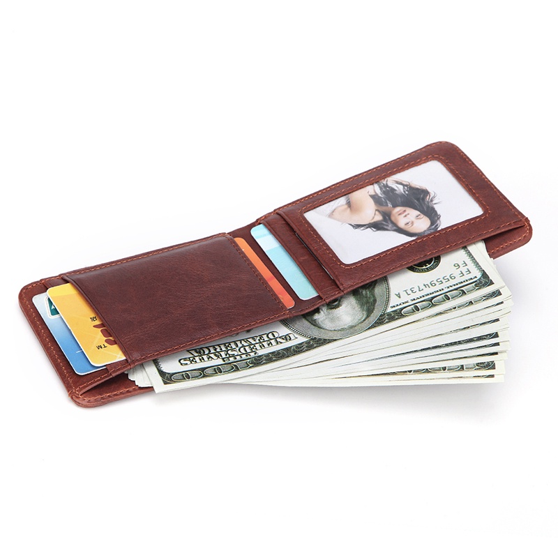 New Casual Genuine Leather Small Wallet For Men Male Slim Purse Man ...