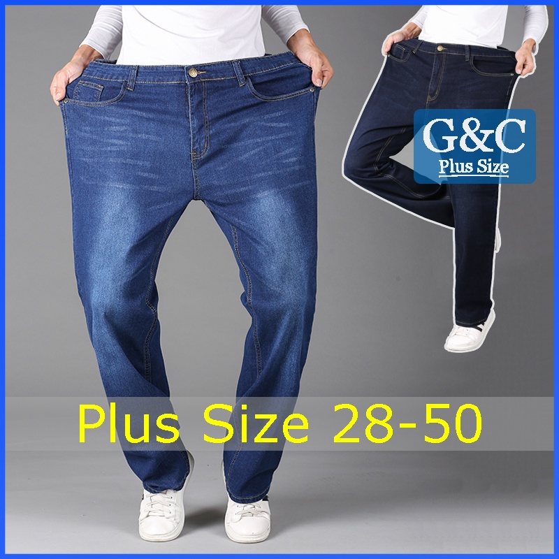 【Saiz 28-50】Men Big Size JEANS Long Pants Seluar Jeans Saiz Besar ...
