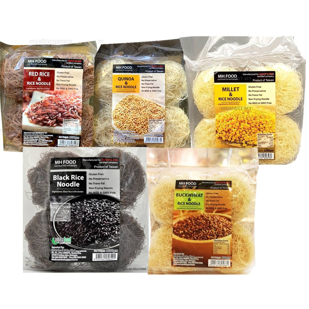 MH Food Assorted Rice Noodle (Millet/Quinoa, Buckwheat, Black Rice ...