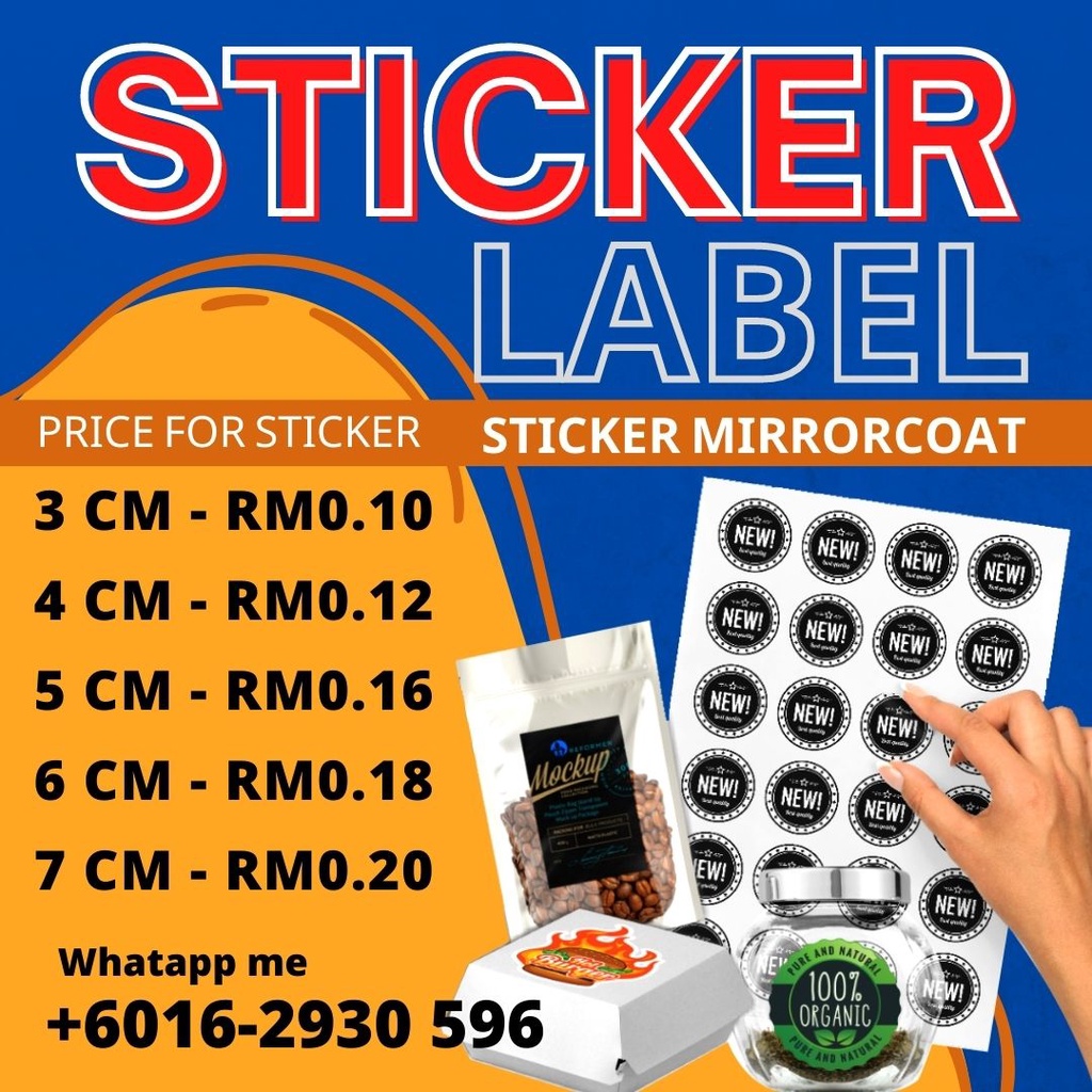 Sticker label produk/Sticker label/Sticker produk/Sticker mirrorcoat ...