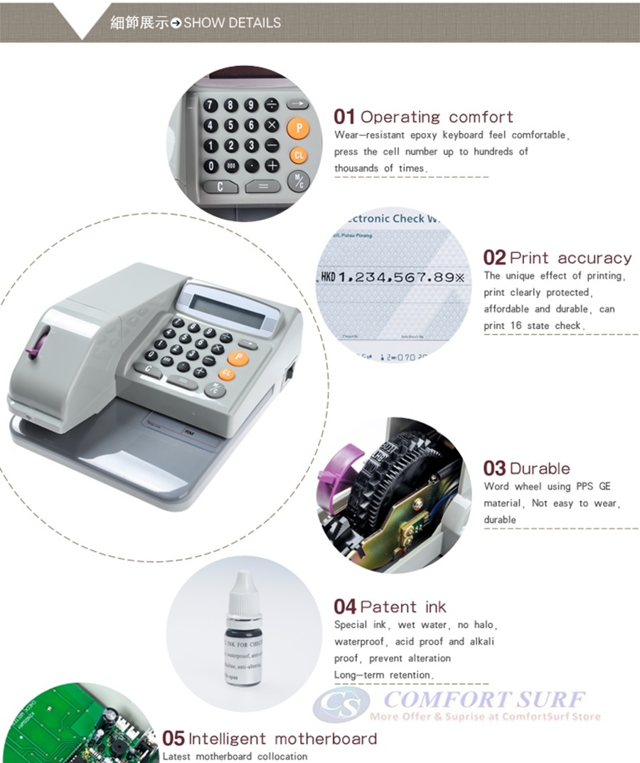 🔥🔥 Multi Currency Cheque Writer MCEC-310 Check Writer Cheque Printer🔥🔥 ...