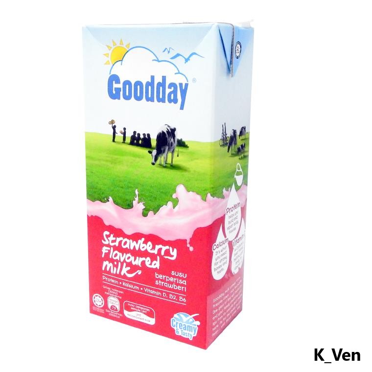 Goodday UHT Milk 1L litre Full Cream/ Low Fat/ Chocolate/ Strawberry/ Kurma/ Susu Goodday 1L ...