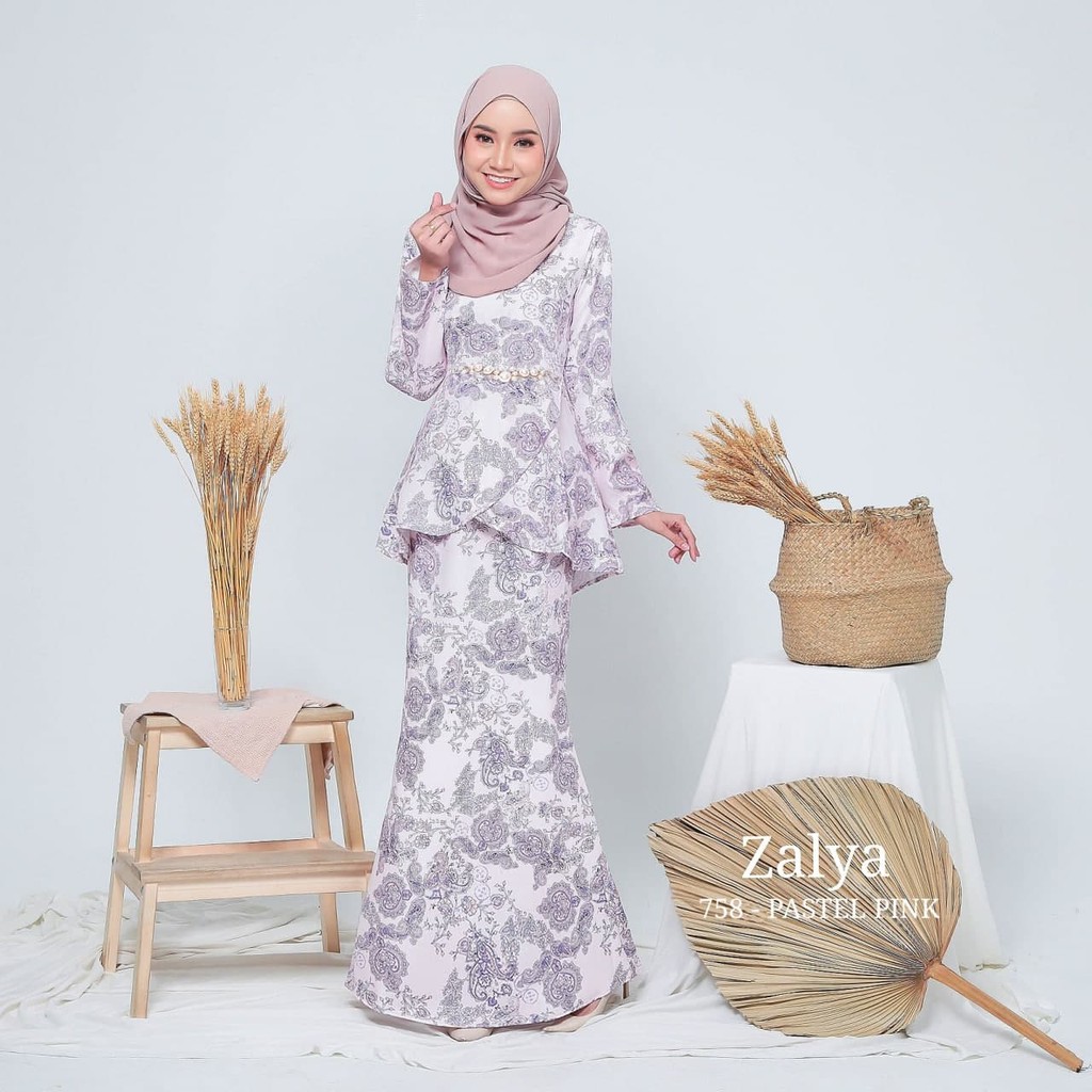 💥 Raya 2022 💥 Ready Stock 🎀 ZALYA KURUNG MODERN PEPLUM FLORAL LACE ...