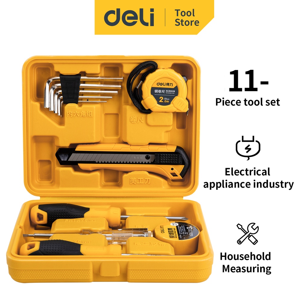 Deli Tools Household Tool Set Household Measuring [11 Pcs/Set] EDL1011J ...