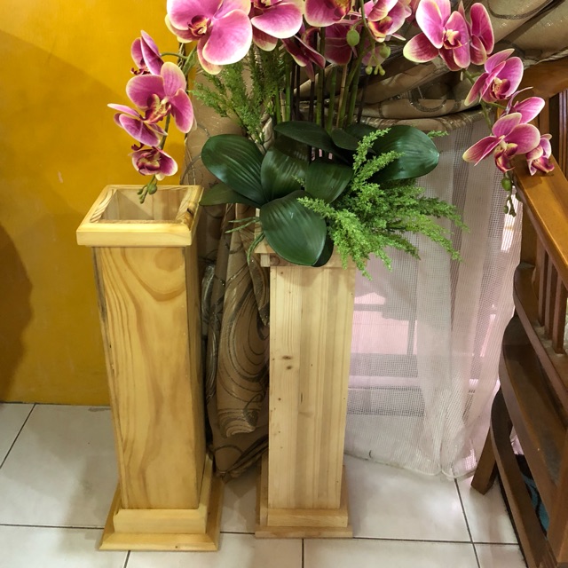 Pasu Bunga Viral - Kayu Pine 🌲 ketinggian 2 kaki | Shopee Malaysia