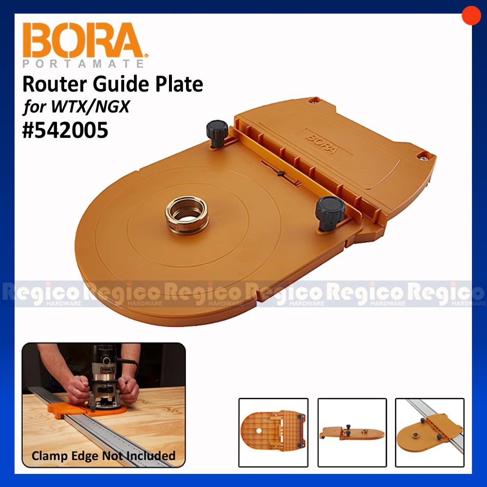 Bora Dado Router Guide Plate for NGX Clamp Edge Guide Rail Woodworking ...