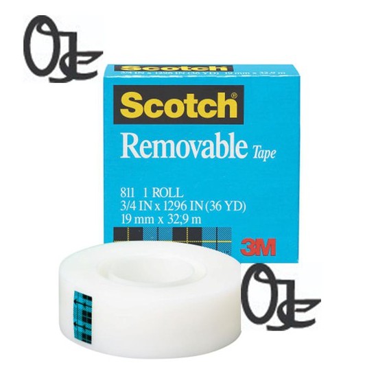 3M Scotch Removable Tape 811 19mm x 32.9m 3 4 X 1296 36YD Shopee Malaysia