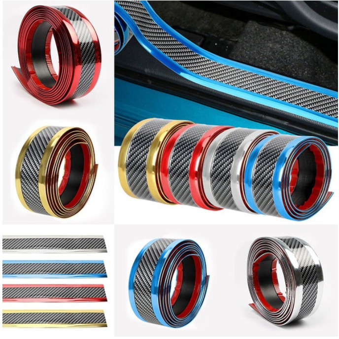 5CM Car Sticker 5D 6D Carbon Fiber Universal Styling Car Side Protector ...