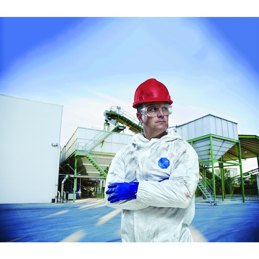 Coverall PPE FrontLiner Medical SMMS PE Coated White Blue EN ISO 13982 ...